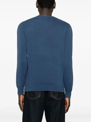 Fedeli Organic-cotton Sweater - Blue