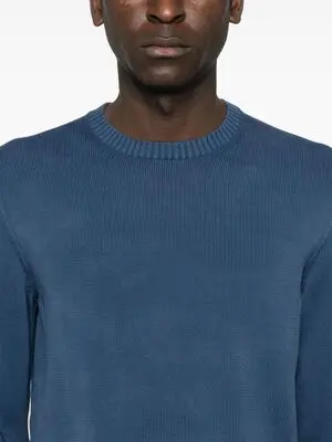 Fedeli Organic-cotton Sweater - Blue
