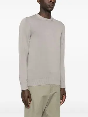 Fedeli Organic-cotton Sweater - Grey