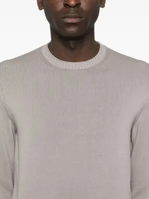 Fedeli Organic-cotton Sweater - Grey