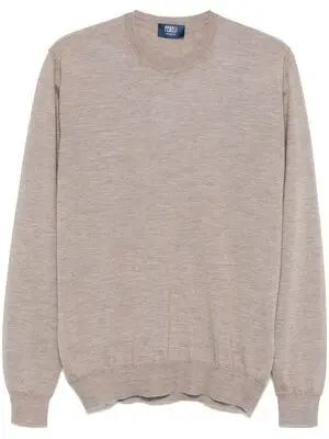 Fedeli Fine-knit Pullover Sweater - Neutrals