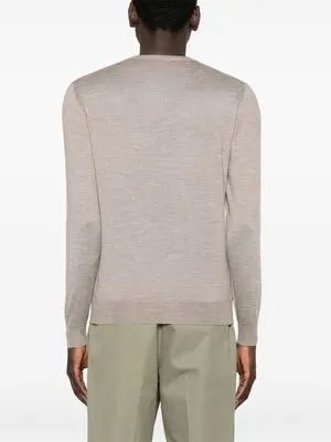 Fedeli Fine-knit Pullover Sweater - Neutrals