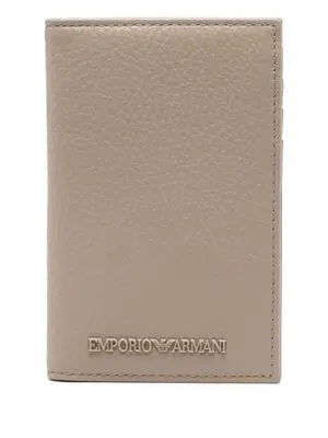 Emporio Armani Logo-lettering Wallet - Neutrals