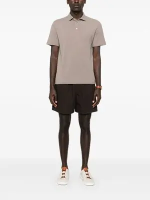 Fedeli Piqué Polo Shirt - Grey