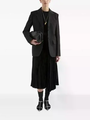JIL SANDER Pleated Midi Skirt - Black