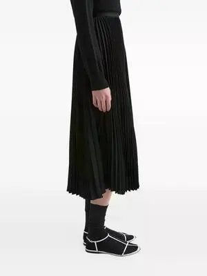 JIL SANDER Pleated Midi Skirt - Black