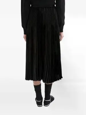 JIL SANDER Pleated Midi Skirt - Black