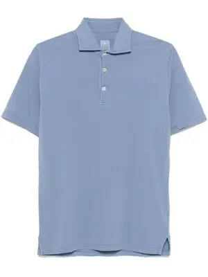 Fedeli Piqué Polo Shirt - Blue