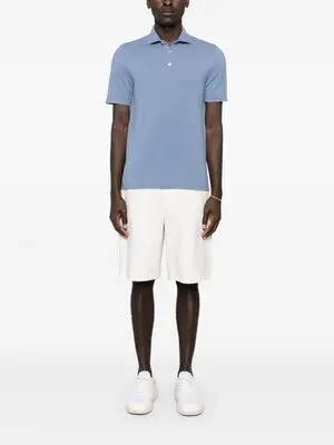 Fedeli Piqué Polo Shirt - Blue