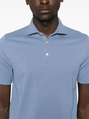 Fedeli Piqué Polo Shirt - Blue