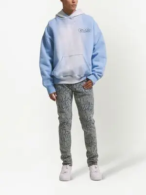 PURPLE BRAND Terry Graffiti Tag Laser Jeans