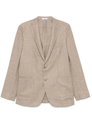 Boglioli Checked Blazer - Brown