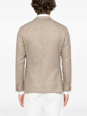 Boglioli Checked Blazer - Brown