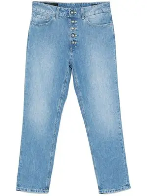 DONDUP Light Wash Straight Leg Jeans - Blue