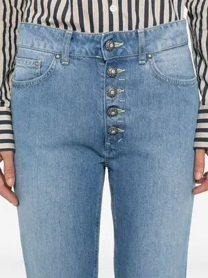 DONDUP Light Wash Straight Leg Jeans - Blue