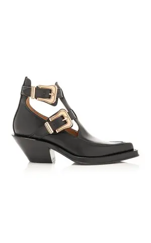 Gabriela Hearst Castro Buckle-detailed Ankle Boots - Black
