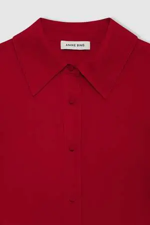 ANINE BING Bridget Shirt - Red