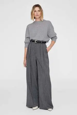ANINE BING Lee Crew Sweater - Medium Heather Grey