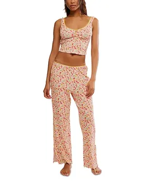 Free People Fresh In Love Lounge Set - Butter Combo