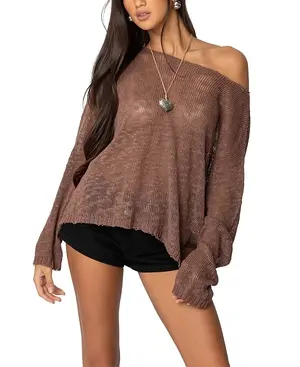 Women's Oversized Boat Neck Sweaters