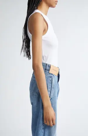 JW Anderson Anchor Logo Embroidered Tank - White