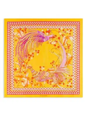 FERRAGAMO Animal-print Silk Scarf - Pink