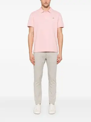 Gant Shield-motif Short-sleeve Polo Shirt - Pink
