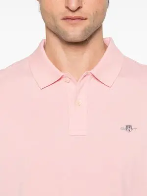 Gant Shield-motif Short-sleeve Polo Shirt - Pink