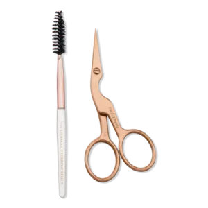 TWEEZERMAN Rose Gold Brow Shaping Scissors And Brush - One-color