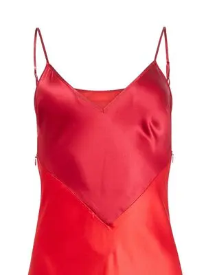 FLEUR DU MAL Silk Slip Dress - Red