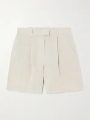 Brunello Cucinelli Pleated Linen Shorts