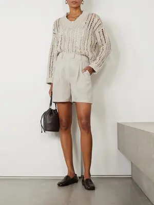 Brunello Cucinelli Pleated Linen Shorts