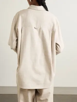 Maria Mcmanus Oversized Cotton And Wool-blend Flannel Shirt