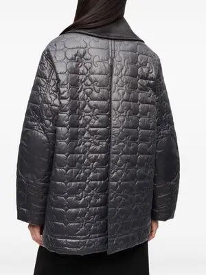 GANNI Quilted Corduroy Collar Jacket - Grey
