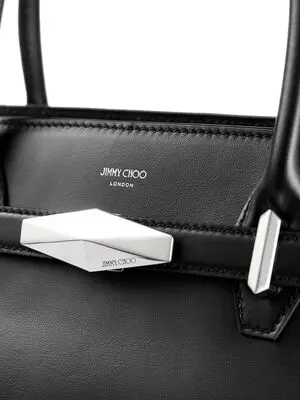JIMMY CHOO Diamond Belted Tote Bag - Black