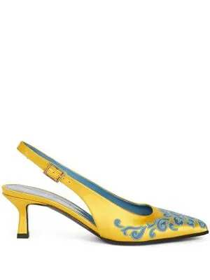 Etro Embroidered Slingback Pumps