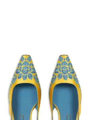 Etro Embroidered Slingback Pumps