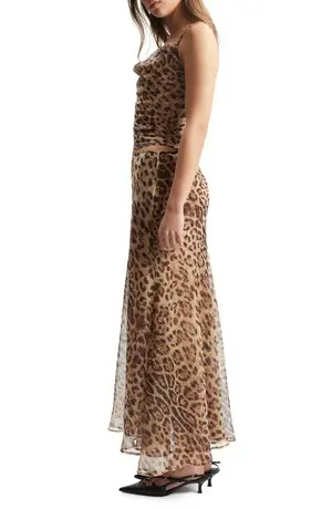 Bardot Monroe Cowl Neck Camisole - Brown Leopard