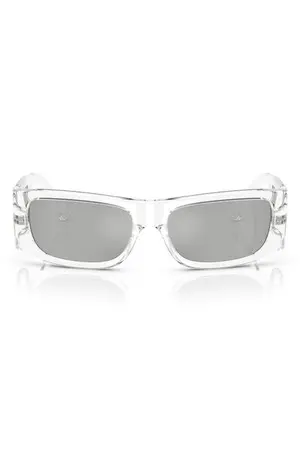 Versace 57mm Pillow Sunglasses - Crystal