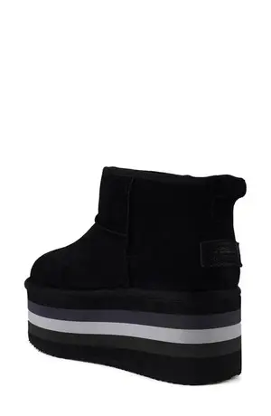 ZIGI Bliss Faux Shearling Platform Bootie - Black Suede