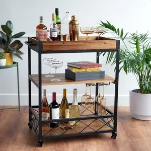 TWINE Modern Manor Bar Cart