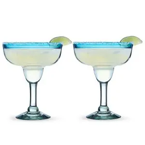 TWINE Segunda Vida Primavera Recycled Margarita Glasses Set Of 2 - Clear