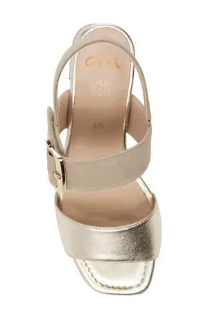 ARA Bordeaux Slingback Sandal - Platinum/ Sand