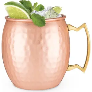 TWINE Hammered Moscow Mule Mug - Copper