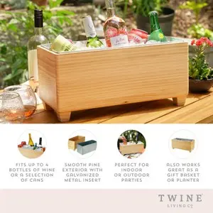 TWINE Wooden Beverage Tub