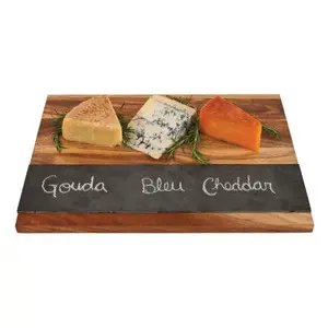 TWINE Slate Cheese Board - Wood