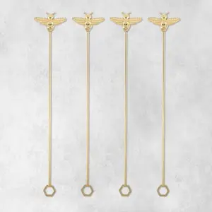 TWINE Bumble Bee Stir Sticks Set Of 4