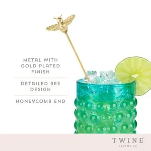 TWINE Bumble Bee Stir Sticks Set Of 4