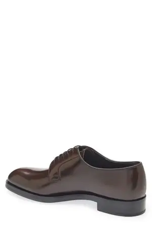 Prada Formale Spazzolato Plain Toe Derby - Bruciato