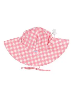RUFFLEBUTTS Upf 50+ Sun Protective Hat - Bubblegum Pink Gingham